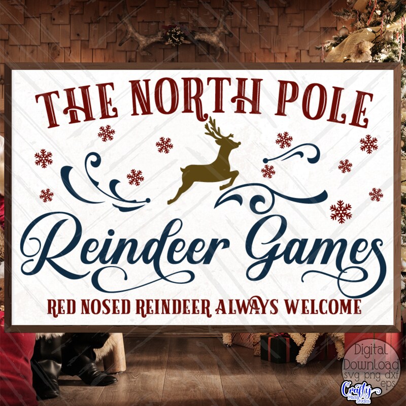 Reindeer Sign - Etsy