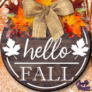 Round Fall SVG Bundle, Fall PNG, Round Fall Door Hanger Svg, Fall ...