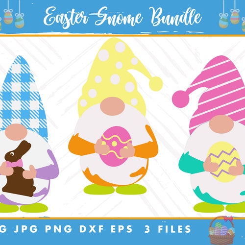 Easter Gnomes Svg Easter Svg Files for Cricut Spring Gnome - Etsy
