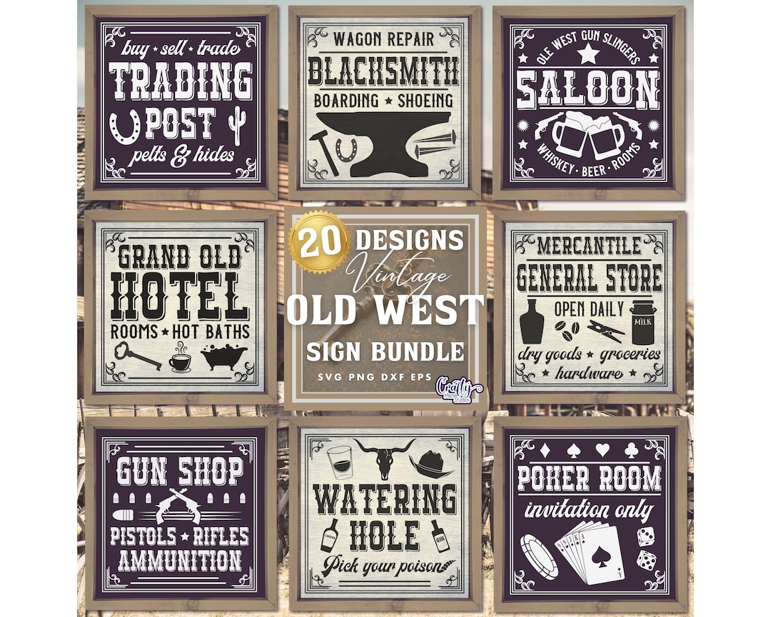 Vintage Western Svg Bundle, Vintage Farmhouse Svg, Vintage Western Sign ...