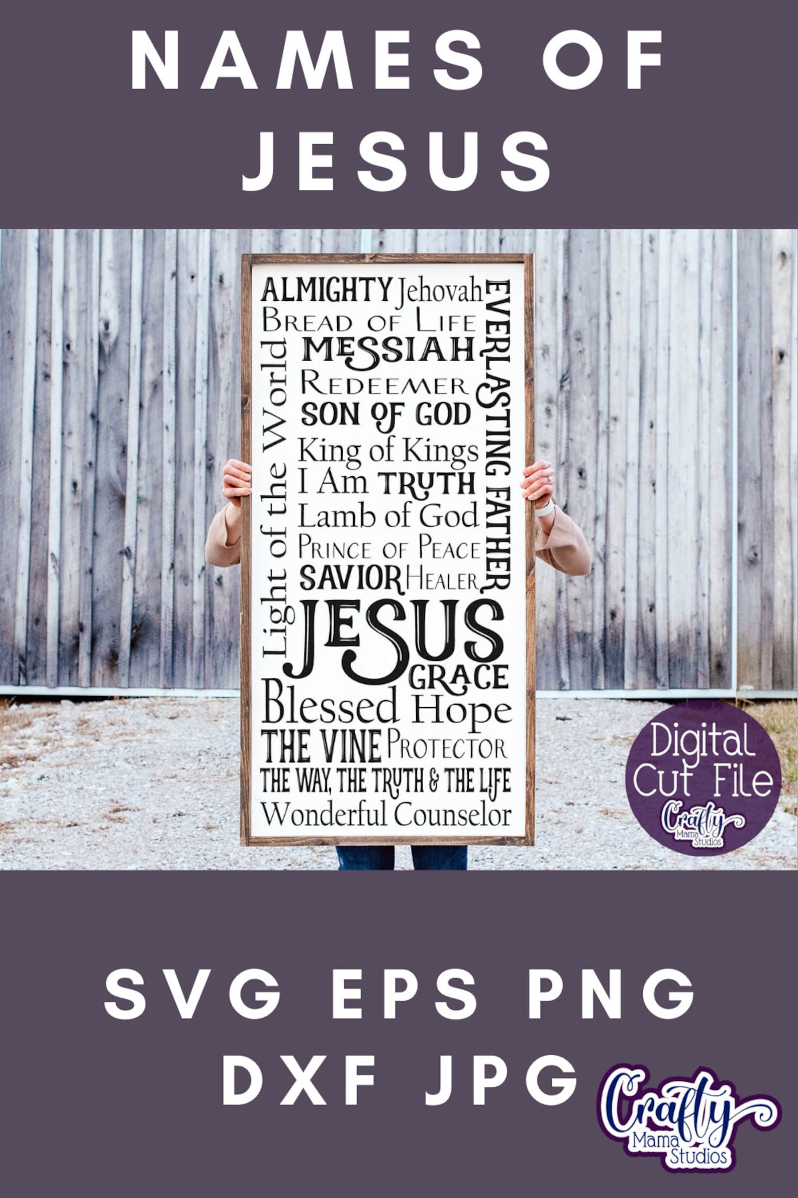 Names of Jesus Svg, Inspirational Svg, Christian Svg, Christian Sign ...