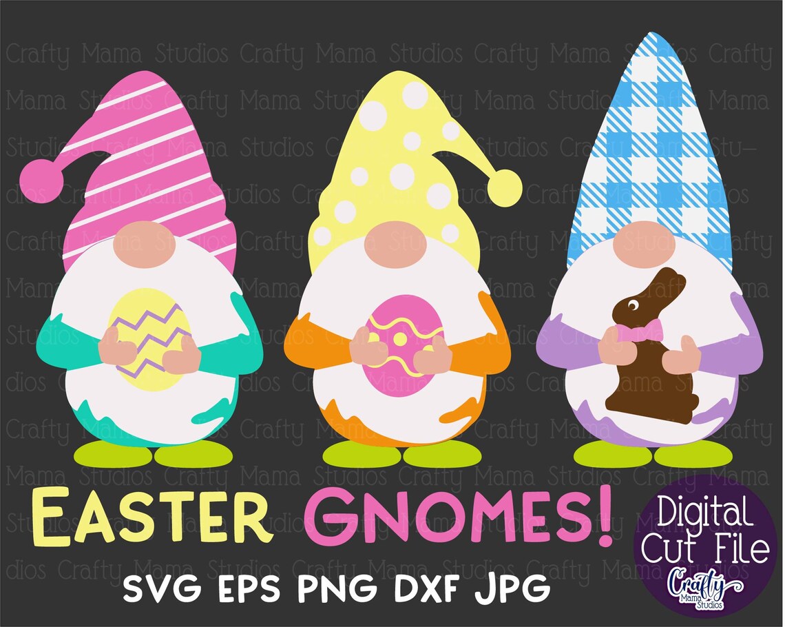 Easter Gnomes Svg Easter Svg Files for Cricut Spring Gnome - Etsy
