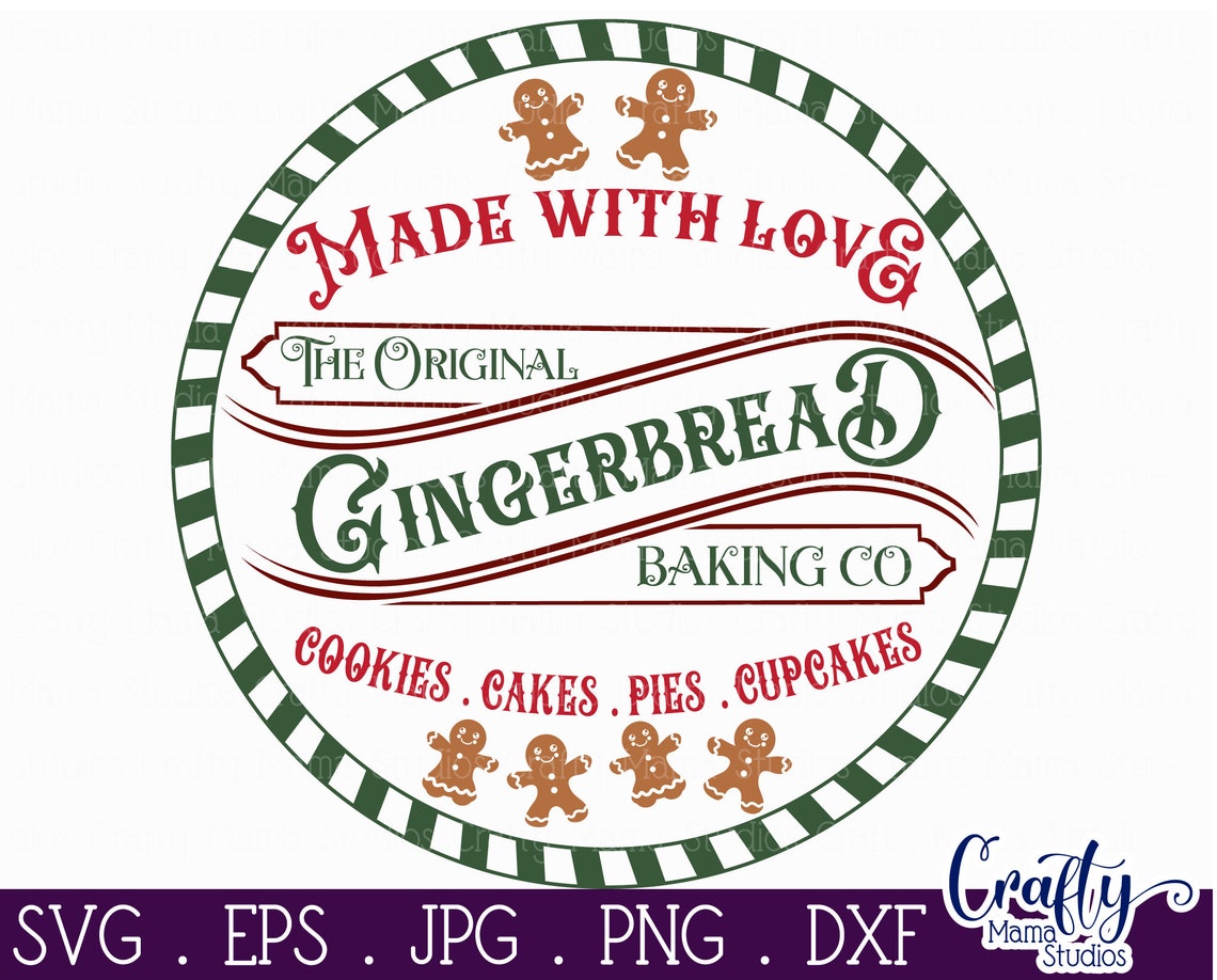 Gingerbread Baking Svg Christmas Svg Christmas Round Sign - Etsy