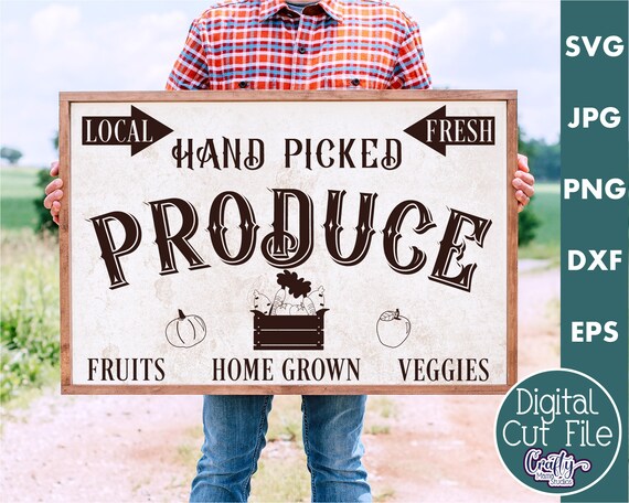 Hand Picked Produce Svg Farmhouse Svg Farm Svg Farmhouse - Etsy