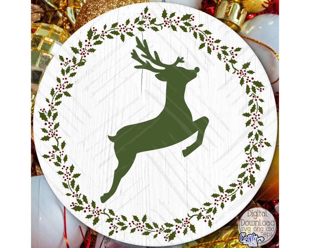 Reindeer Svg, Christmas Svg File, Christmas Sign Svg, Christmas Door ...