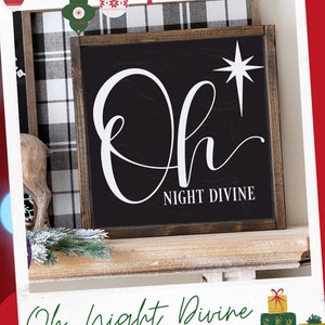 Oh Night Divine Svg, Christian Christmas Sign Svg Files, Christian ...