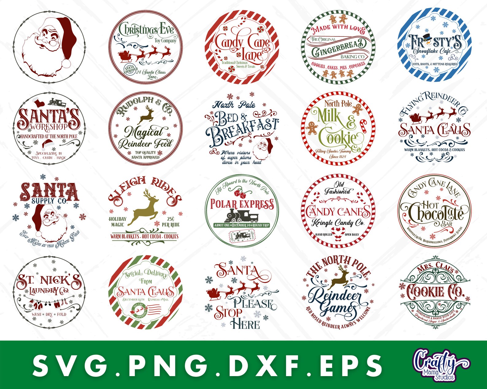 Santa Christmas Svg Bundle Christmas Sign Svg Christmas Door - Etsy