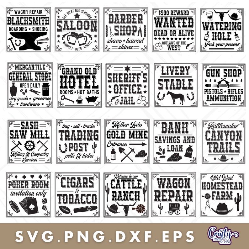 Vintage Western Svg Bundle, Vintage Farmhouse Svg, Vintage Western Sign ...