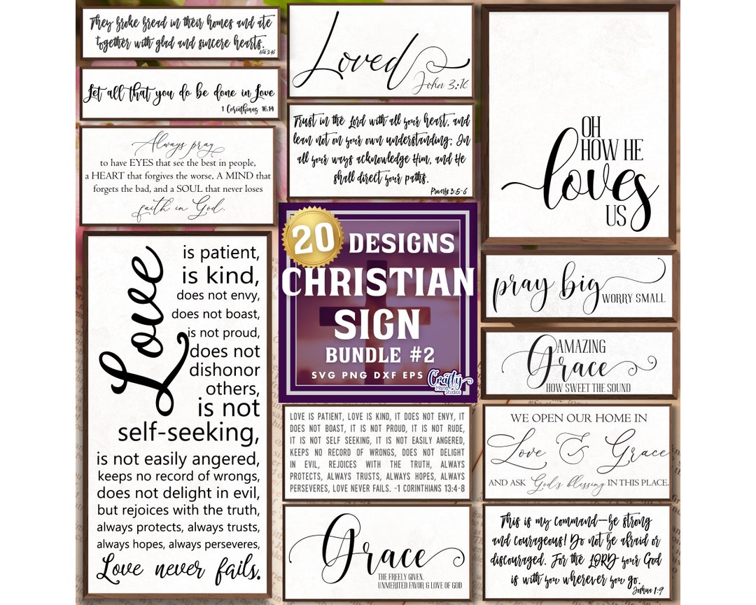 Farmhouse Christian Svg Bundle, Faith Svg, Christian Sign Svg ...