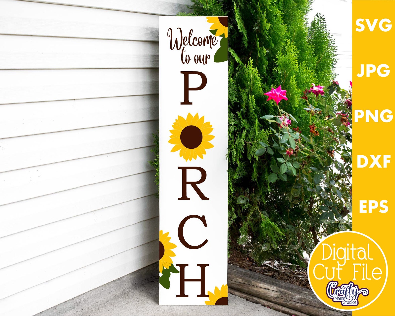 Welcome to Our Porch Svg Sunflower Porch Sign Svg Sunflower - Etsy
