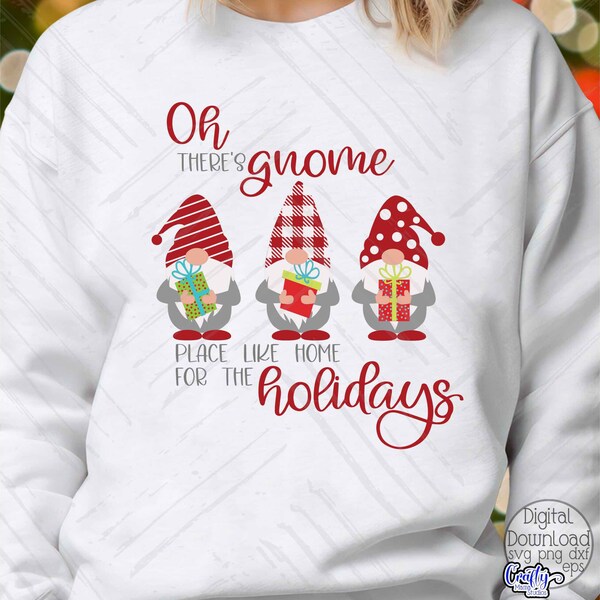 Gnome Place Like Home for the Holidays Svg - Etsy