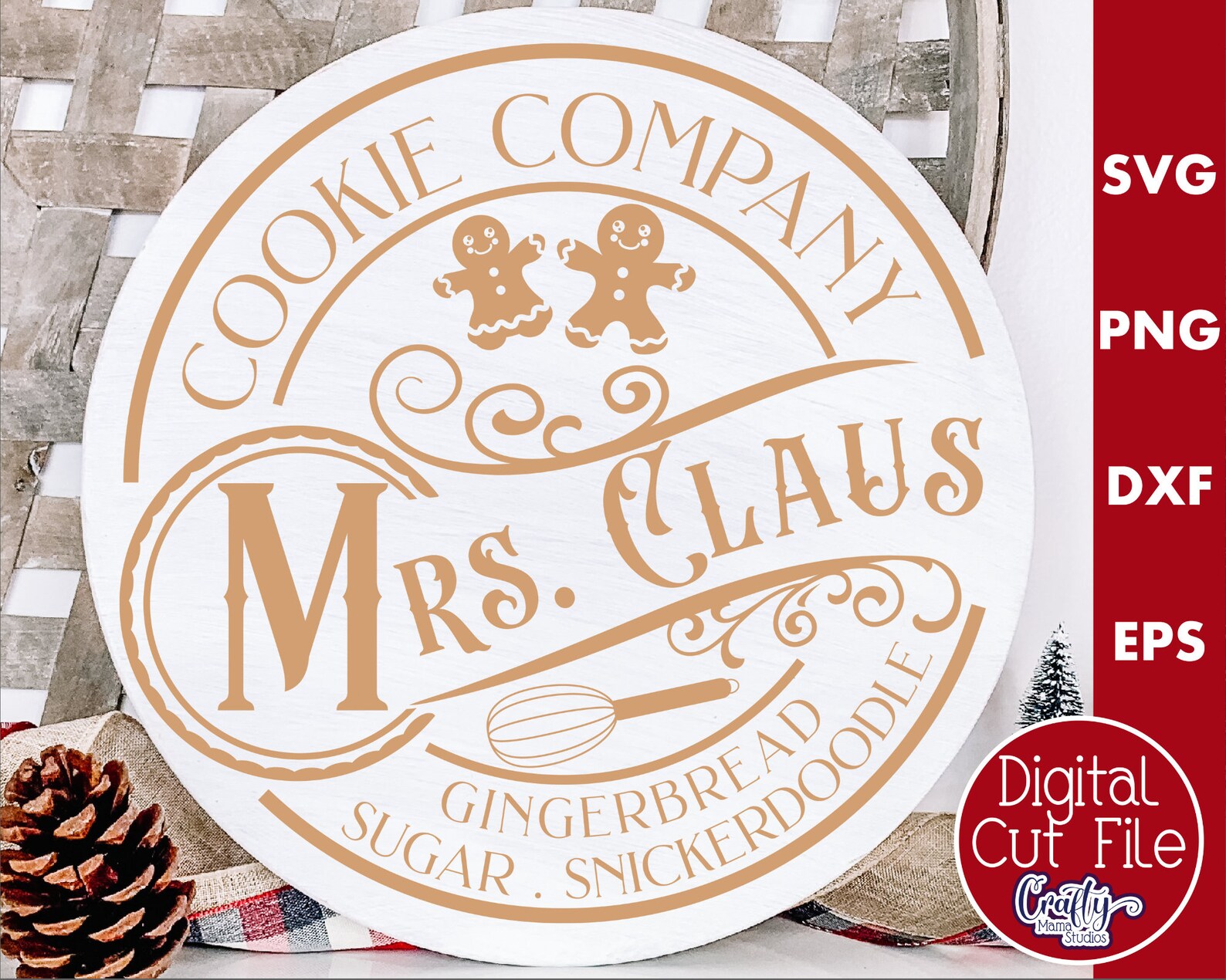 Mrs. Claus Cookie Svg, Christmas Svg Files, Christmas Sign Svg Files ...