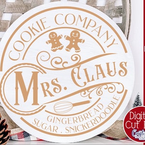 Mrs. Claus Cookie Svg, Christmas Svg Files, Christmas Sign Svg Files ...