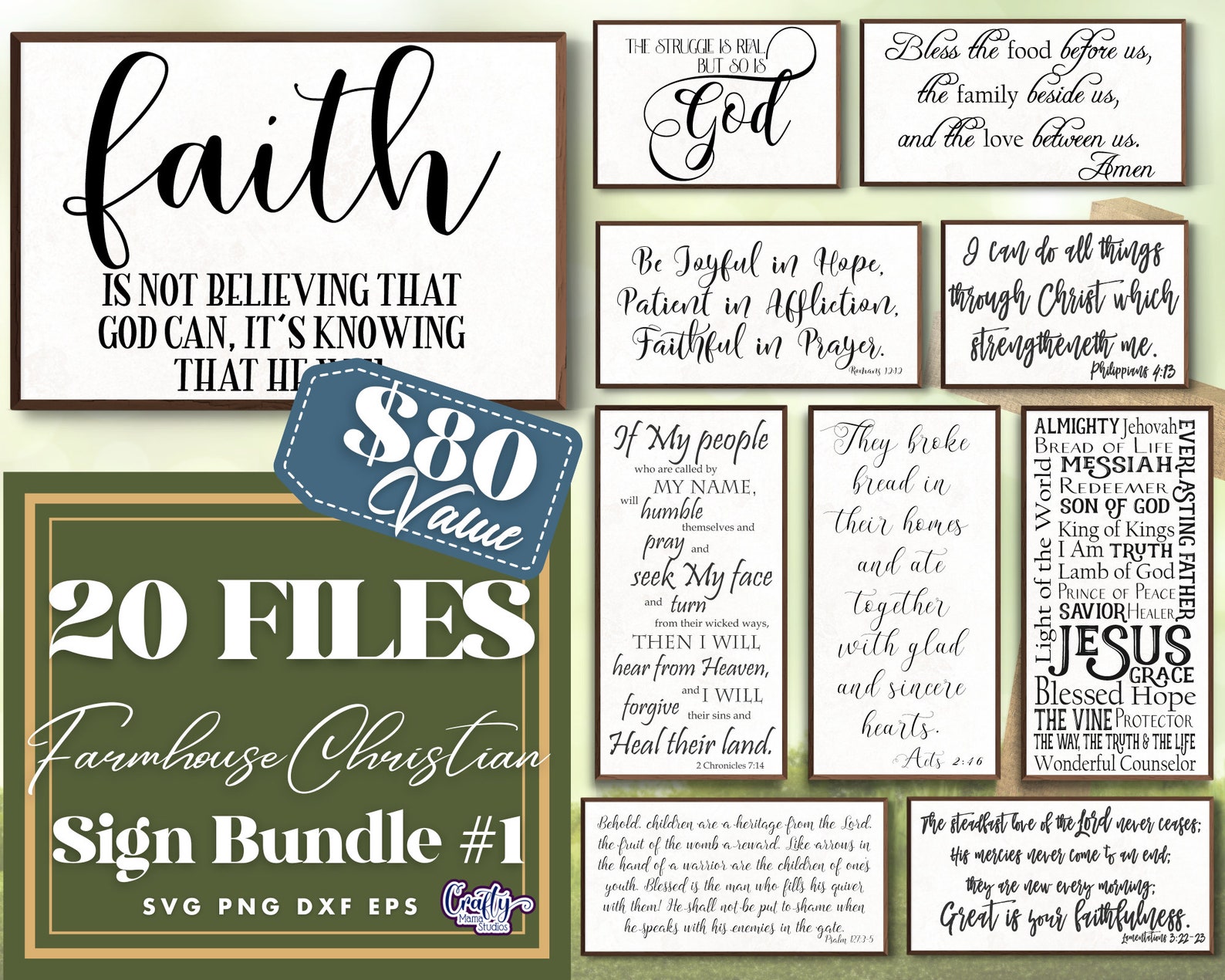 Farmhouse Christian Svg Bundle Faith Svg Christian Sign Svg - Etsy