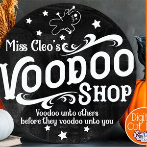 Voodoo Shop Svg, Halloween Svg, Halloween Round Sign Svg, Halloween ...