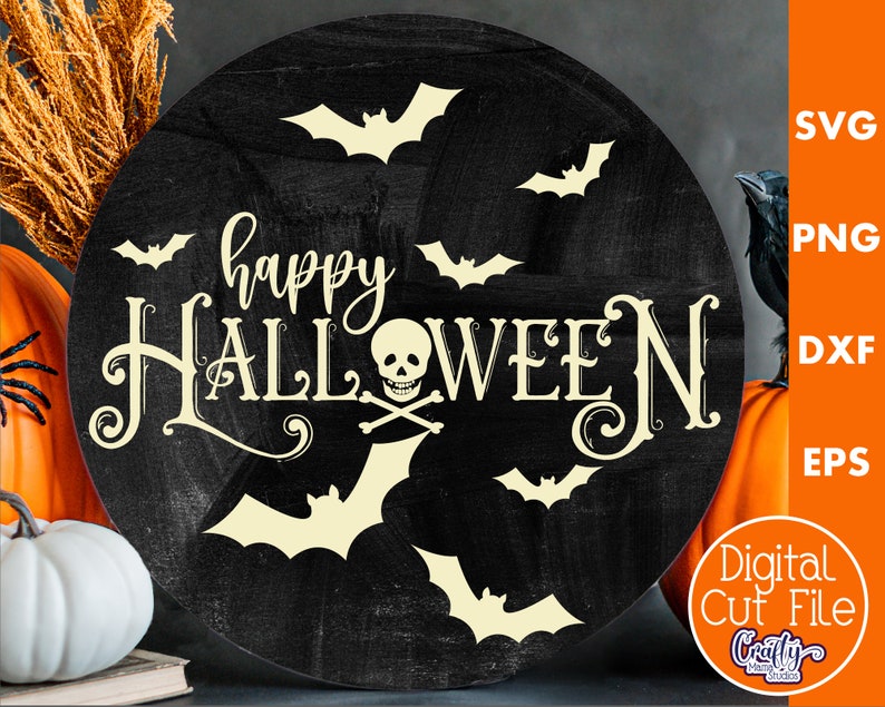 Round Halloween Svg Bundle Halloween Round Sign Svg - Etsy