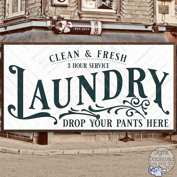 Vintage Laundry Sign - Etsy
