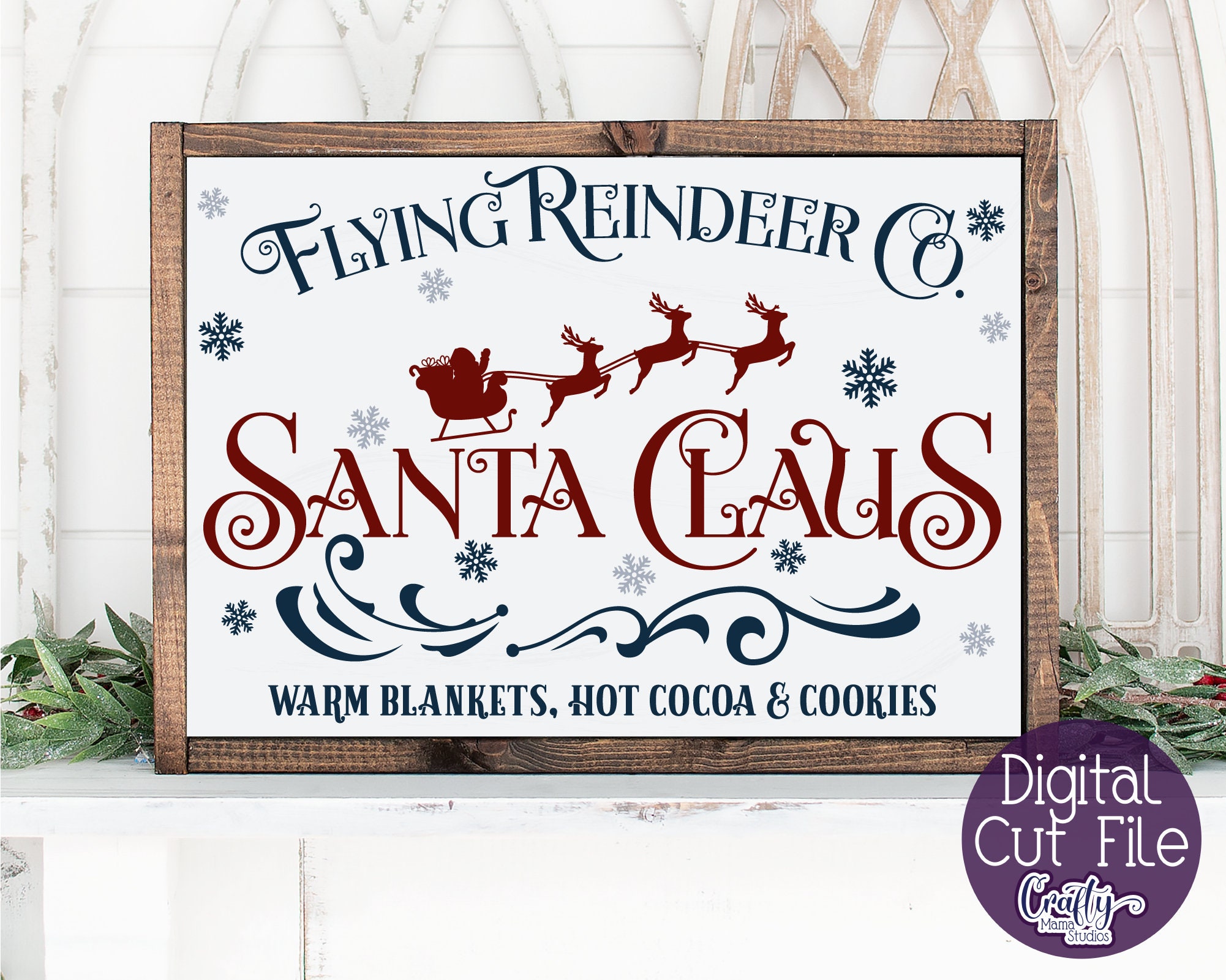 Santa Sign Svg Farmhouse Christmas Svg Bundle Santa Svg - Etsy