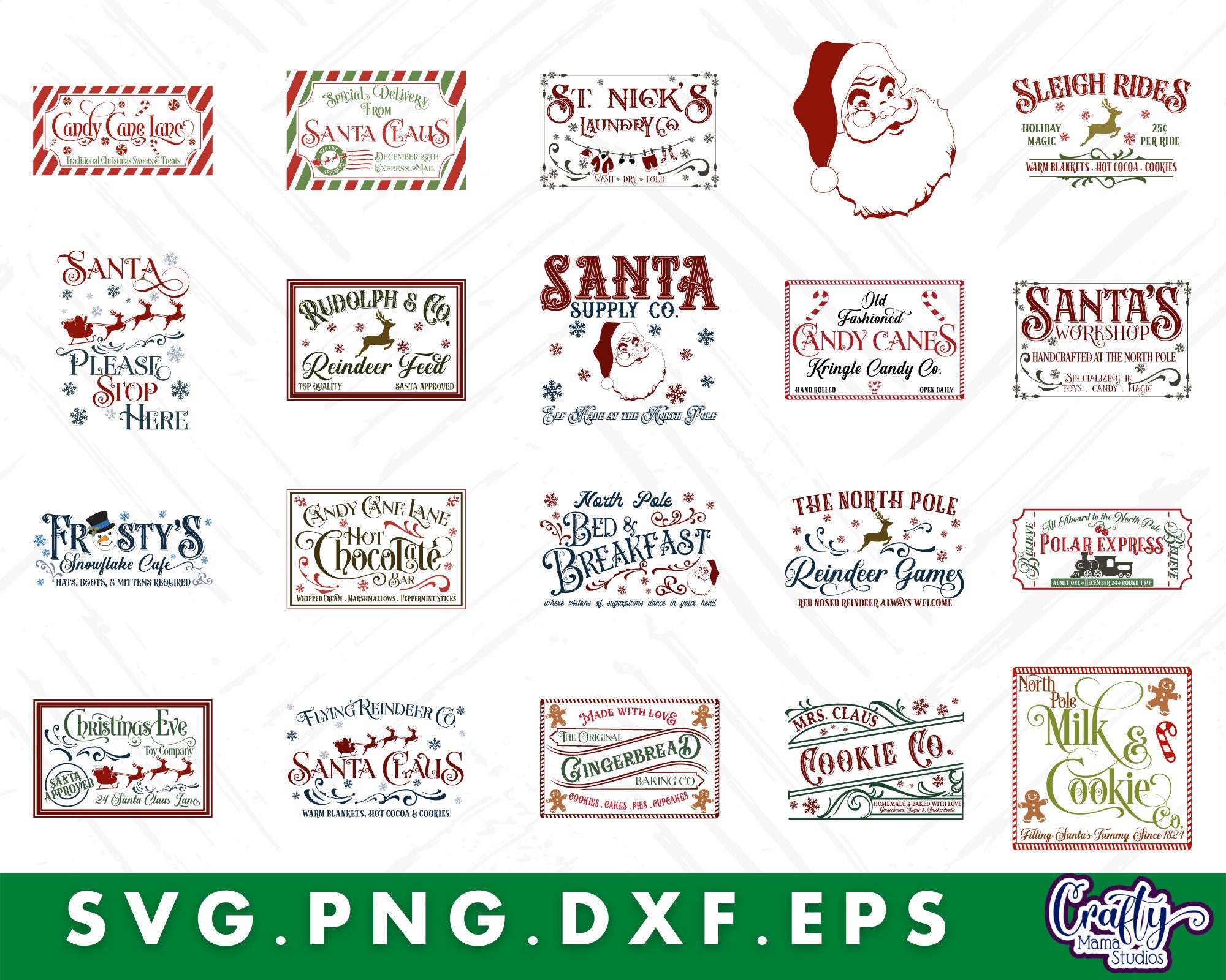 Santa Sign Svg Farmhouse Christmas Svg Bundle Santa Svg - Etsy