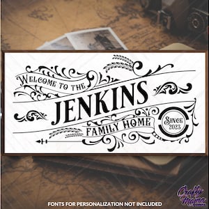 Vintage Sign Svg Bundle, Family Svg, Family Sign Svg, Vintage Sign ...
