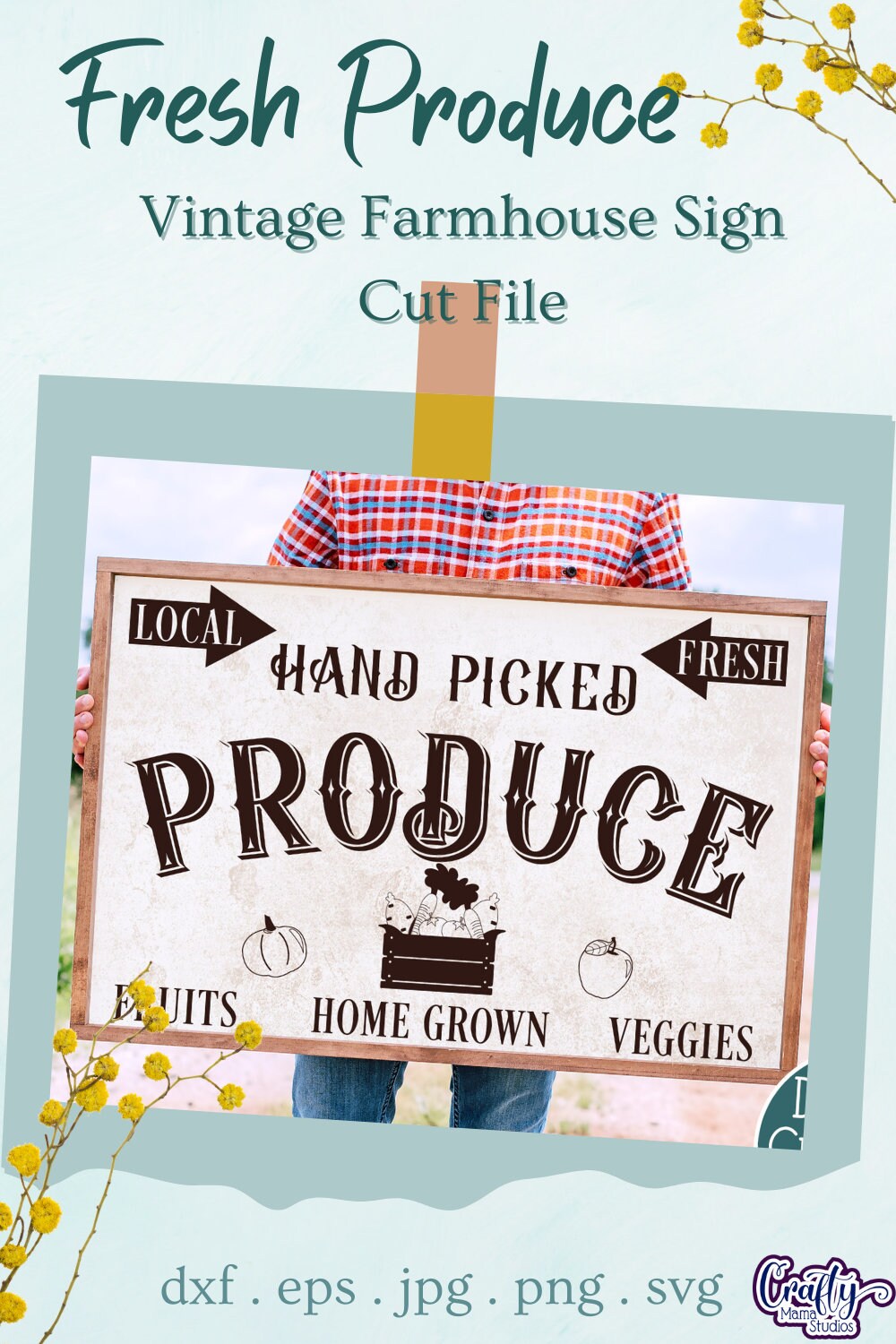 Hand Picked Produce Svg Farmhouse Svg Farm Svg Farmhouse | Etsy