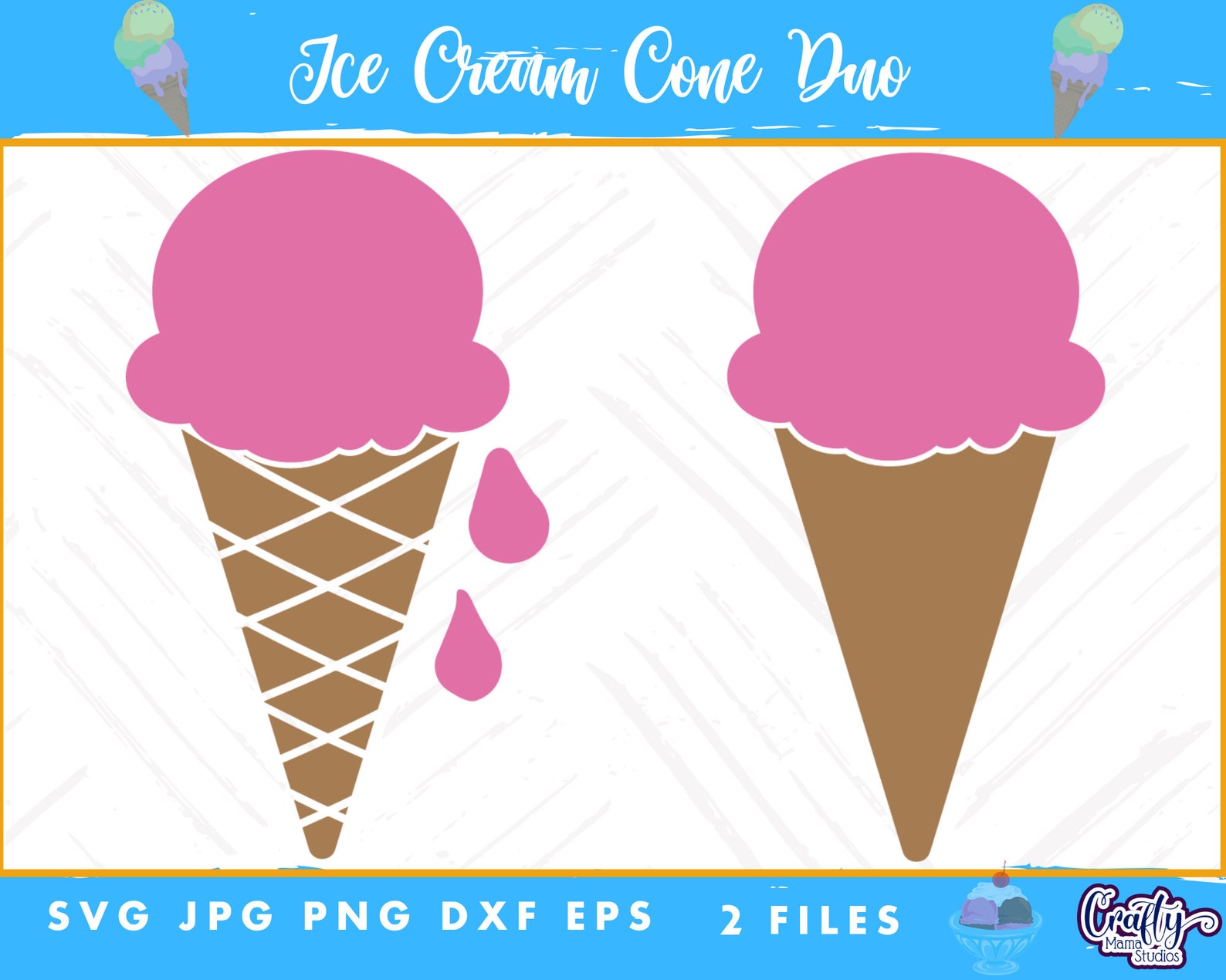 Ice Cream Cone Svg Ice Cream Svg Digital Downloads Svg Etsy