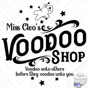 Voodoo Shop Svg, Halloween Svg, Halloween Round Sign Svg, Halloween ...