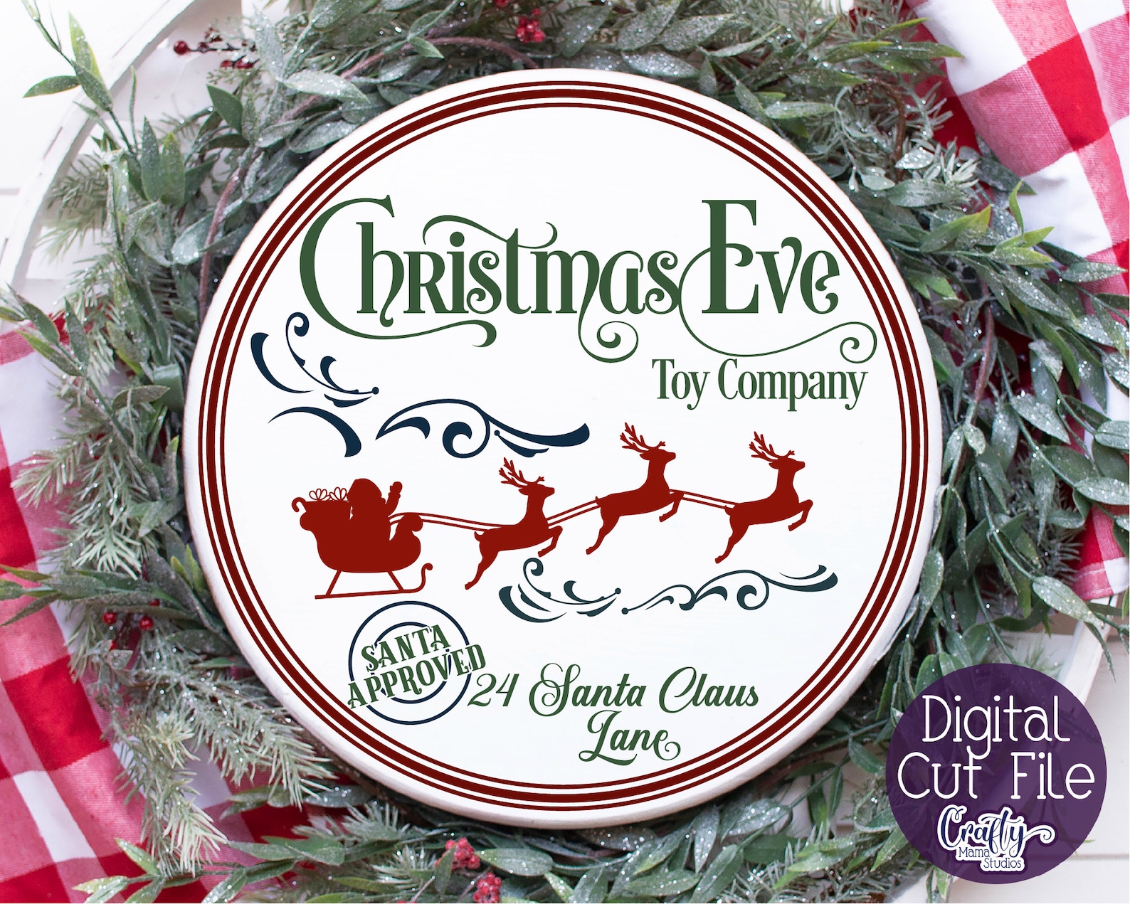 Santa Christmas Svg Bundle, Christmas Sign Svg, Christmas Door Hanger ...