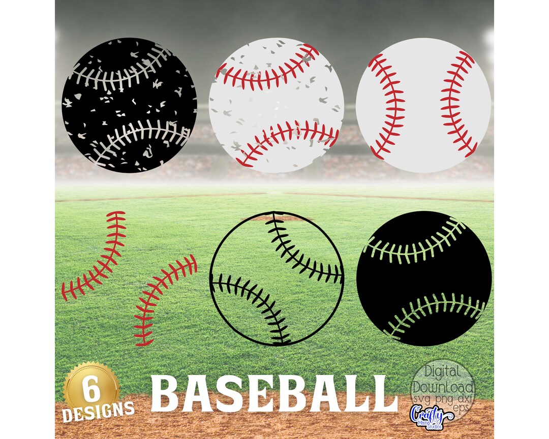 Baseball Svg Bundle, Distressed Baseball Svg Files, Distressed Softball ...