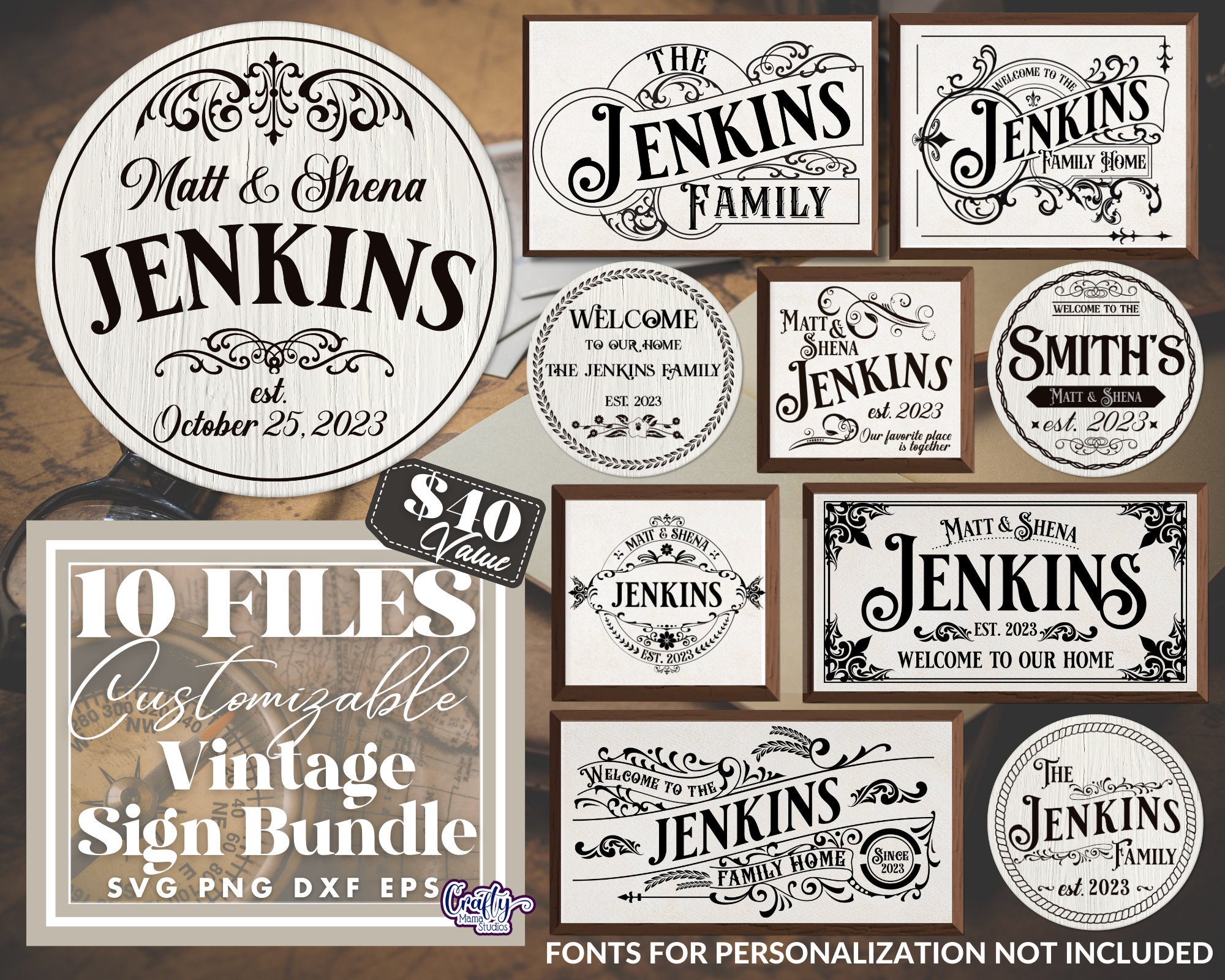 Vintage Sign Svg Bundle Family Svg Family Sign Svg Vintage - Etsy Finland