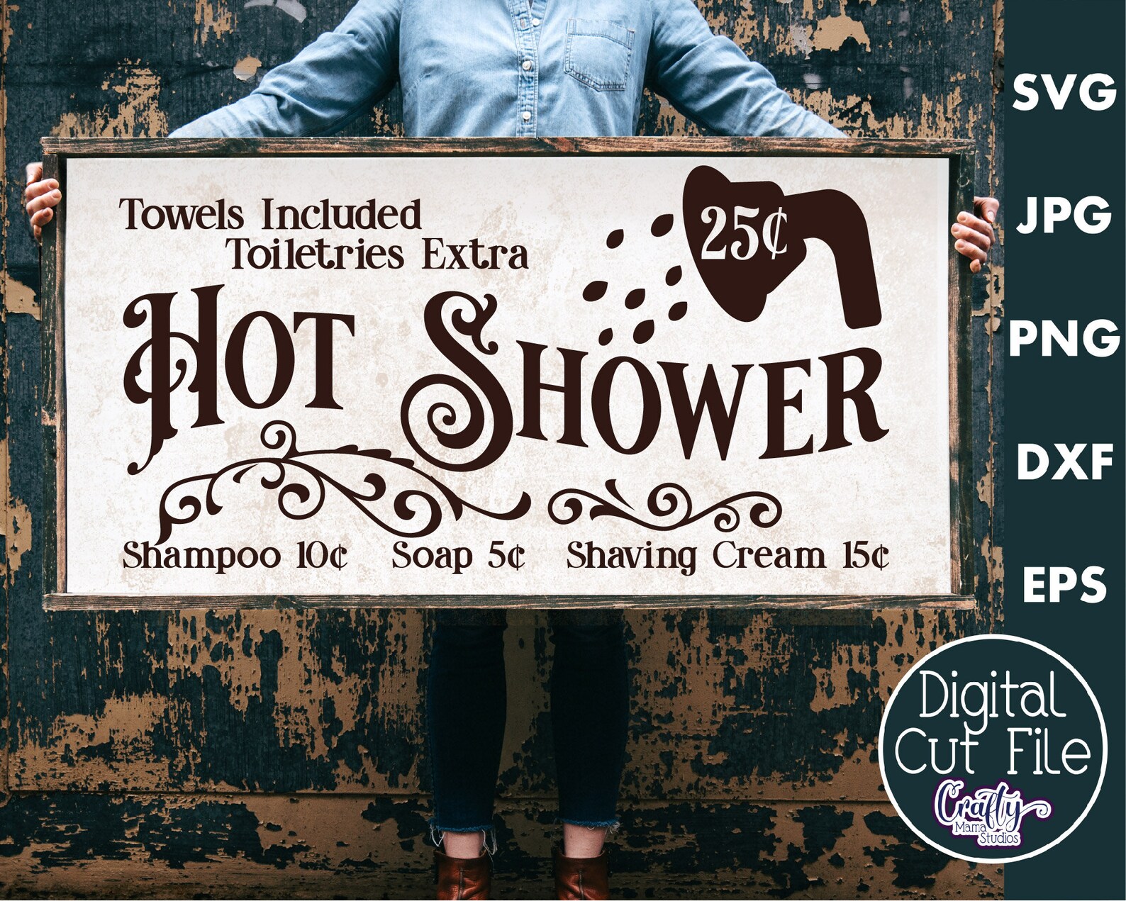 Hot Shower Svg Farmhouse Svg Bath Svg Farmhouse Sign Svg | Etsy
