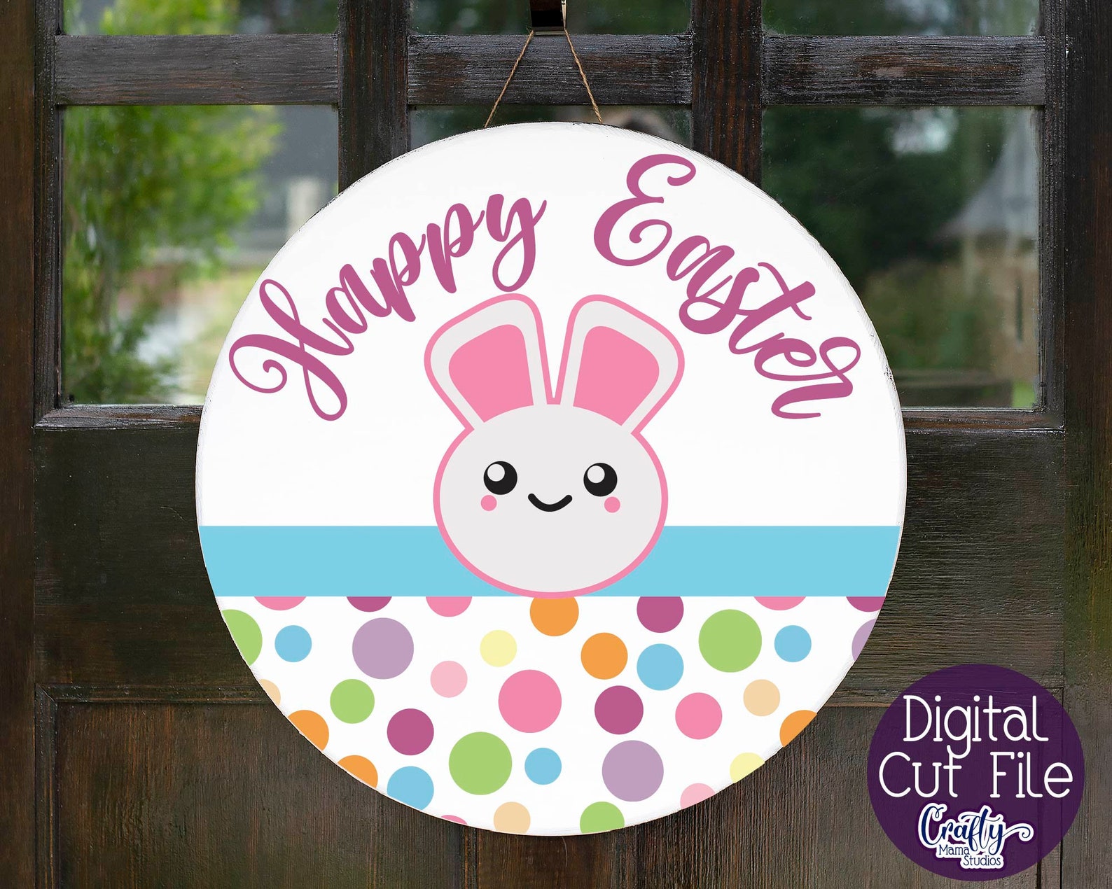Round Easter Svg Bundle Easter Door Hanger Svg Easter Sign - Etsy