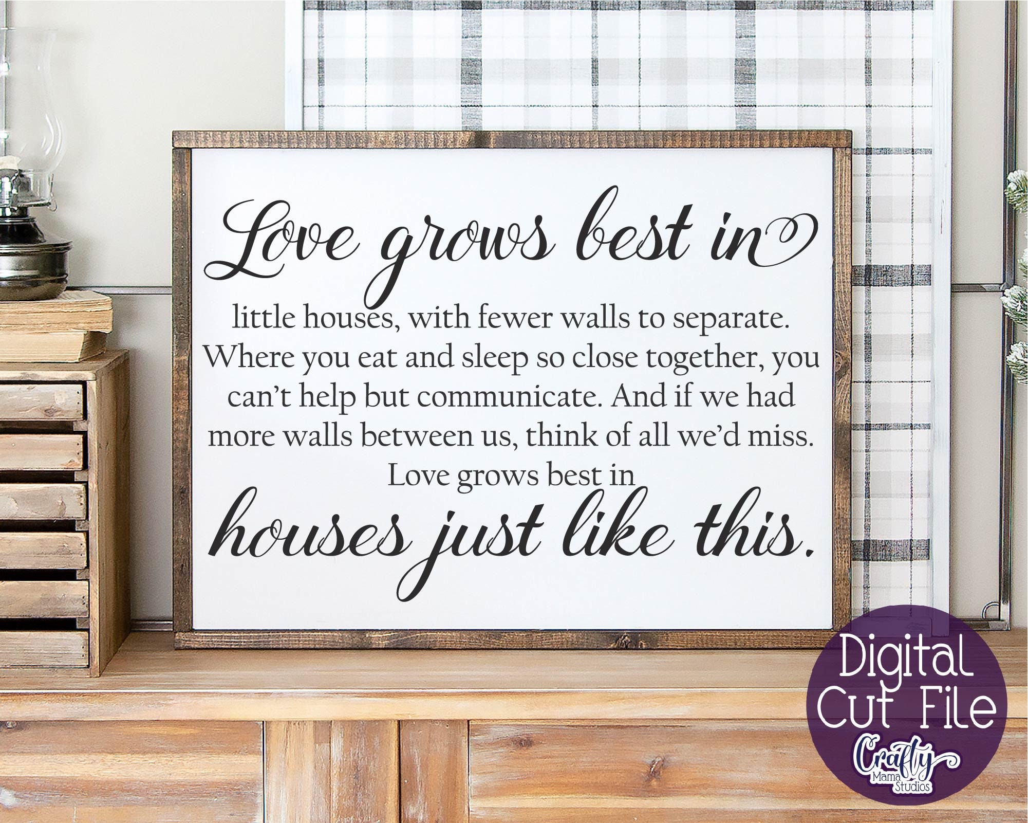 Love Grows Best In Little Houses Svg Farmhouse Love Svg | Etsy