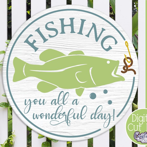Fishing Door Hanger Svg - Etsy