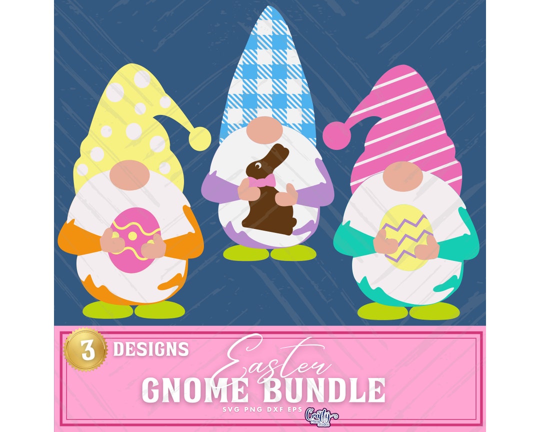 Easter Gnomes Svg, Easter Svg Files for Cricut, Spring Gnome Svg ...