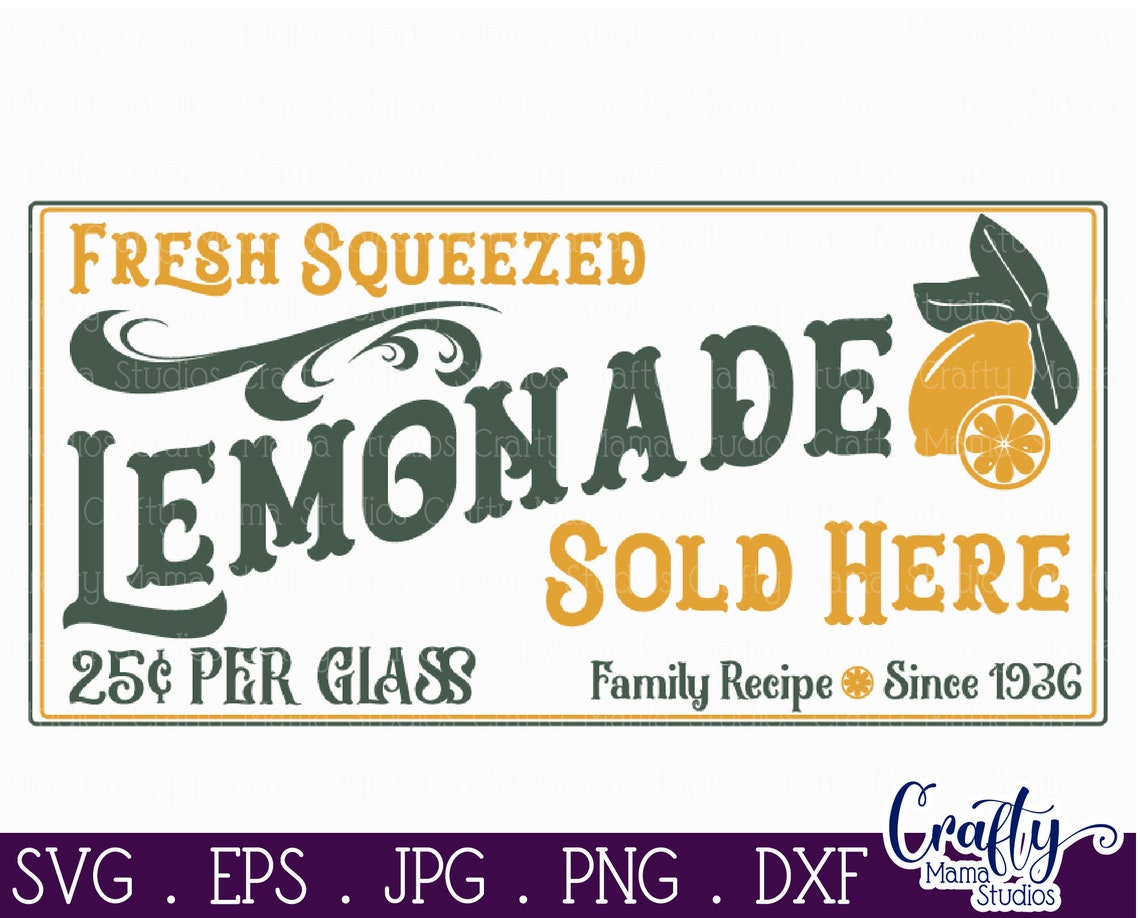 Vintage Fresh Squeezed Lemonade Svg Farmhouse Svg Farmhouse - Etsy