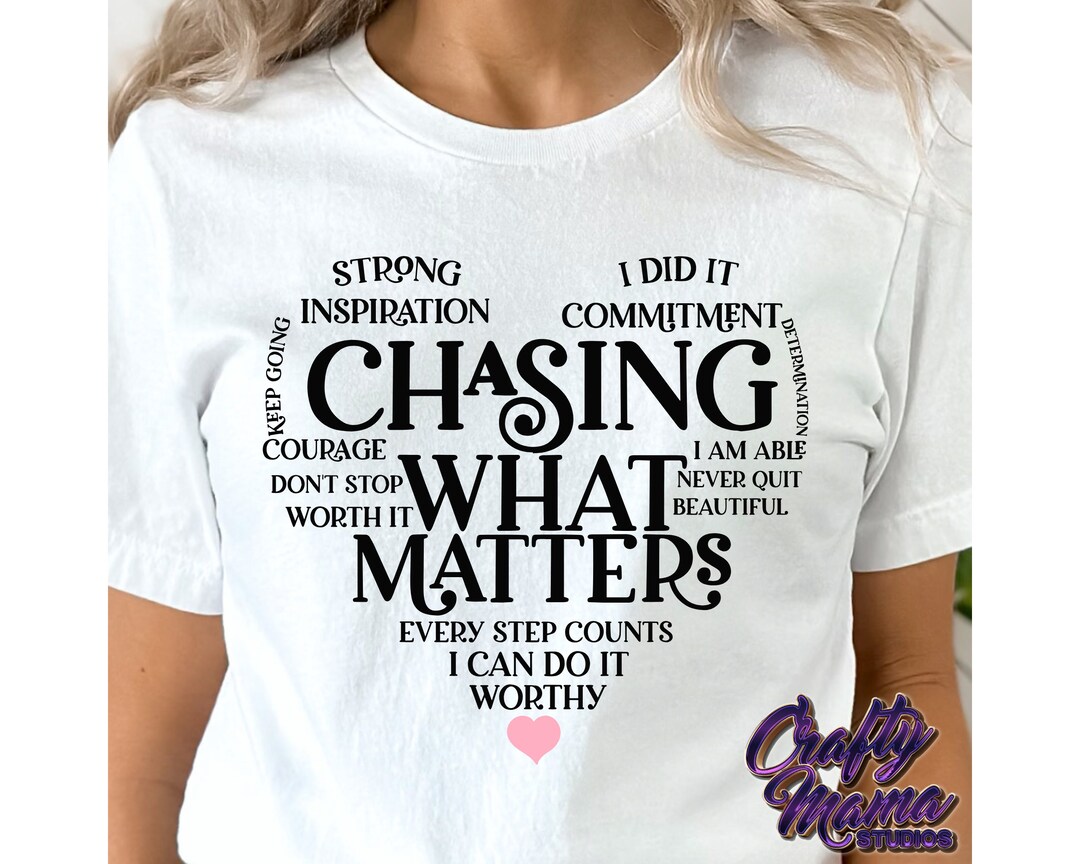 Chasing What Matters Svg, Motivational Running Svg, Runner Svg ...