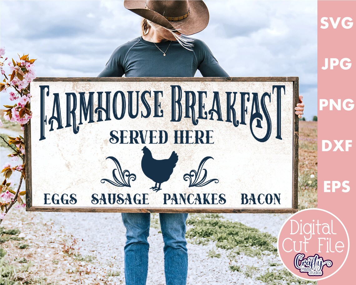 Vintage Farmhouse Breakfast Svg Farmhouse Svg Farmhouse Sign - Etsy