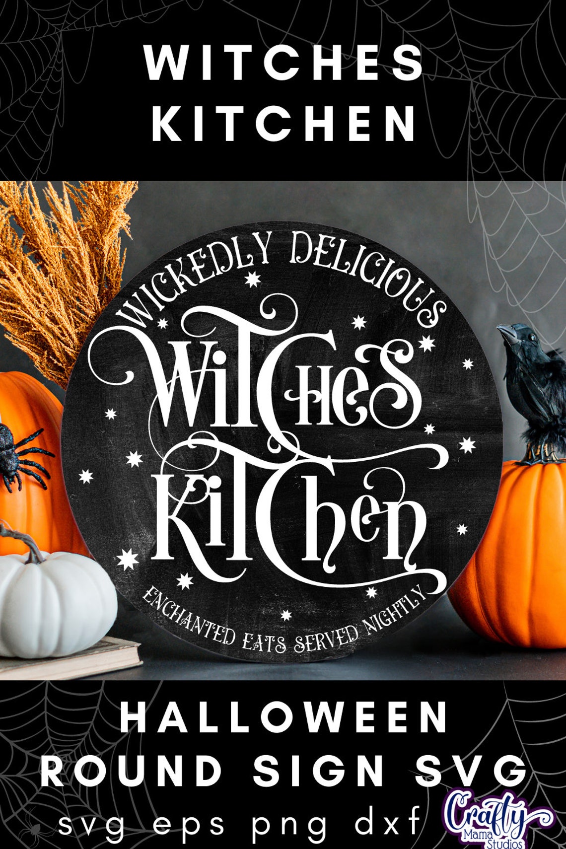 Witches Kitchen Svg, Halloween Svg, Halloween Round Sign Svg, Halloween ...