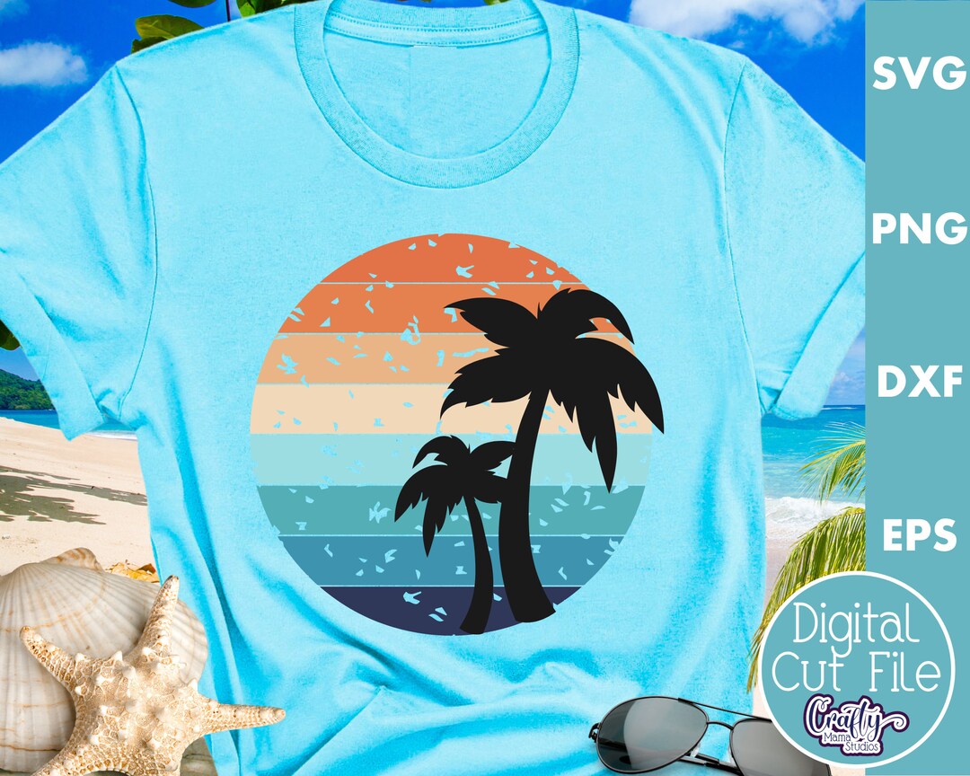 Retro Beach Svg Summer Svg Beach Shirt Svg Palm Tree Svg - Etsy
