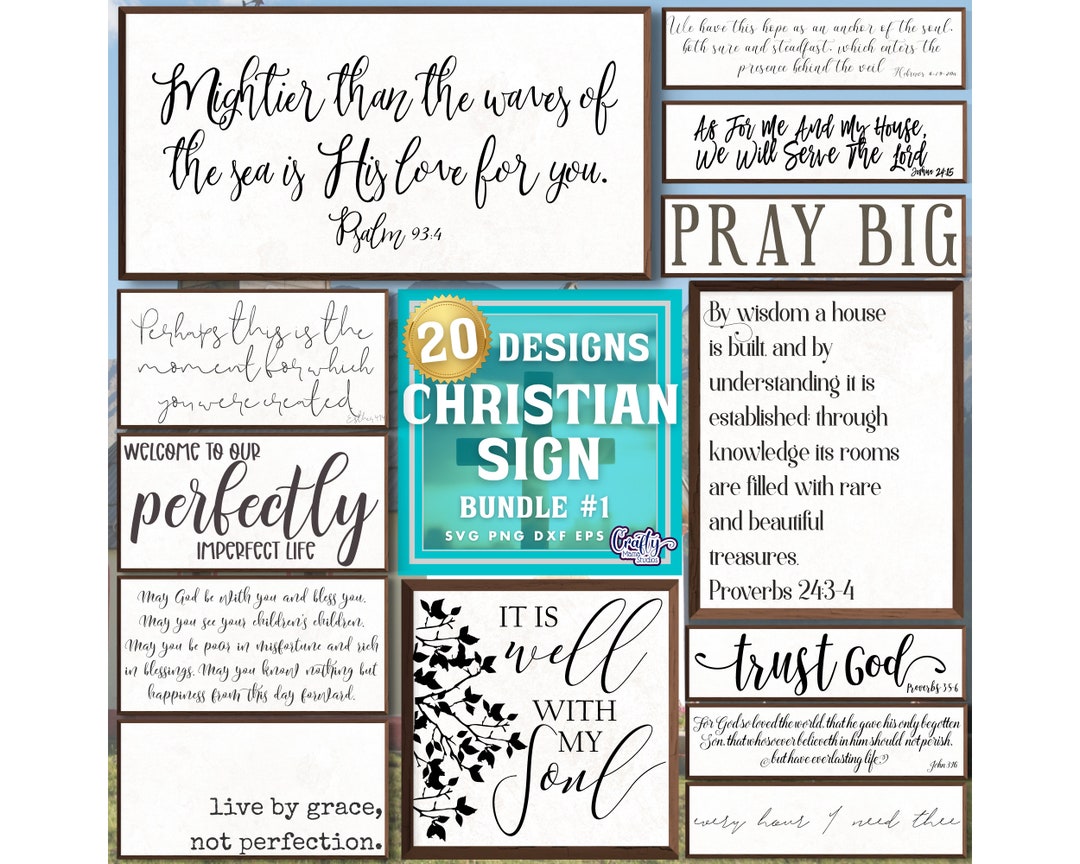 Farmhouse Christian Svg Bundle, Faith Svg, Christian Sign Svg ...