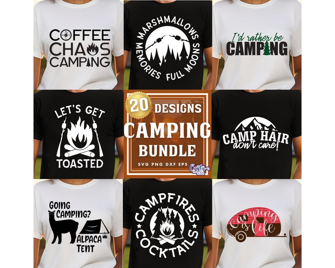 Funny Camping Svg Bundle, Camper Svg Files, Camping Shirt Svg, Funny ...