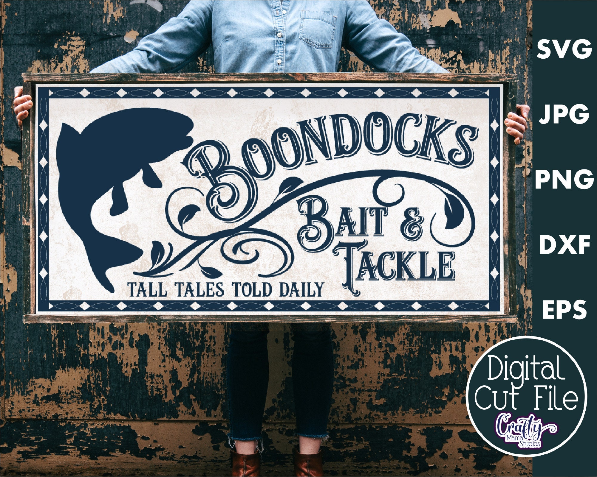 Boondocks Bait and Tackle Svg Fishing Svg Farmhouse Svg - Etsy
