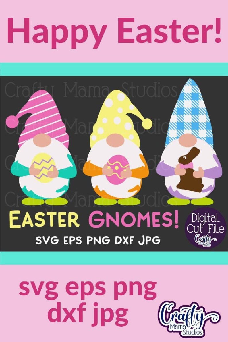 Easter Gnomes Svg Easter Svg Files for Cricut Spring Gnome - Etsy