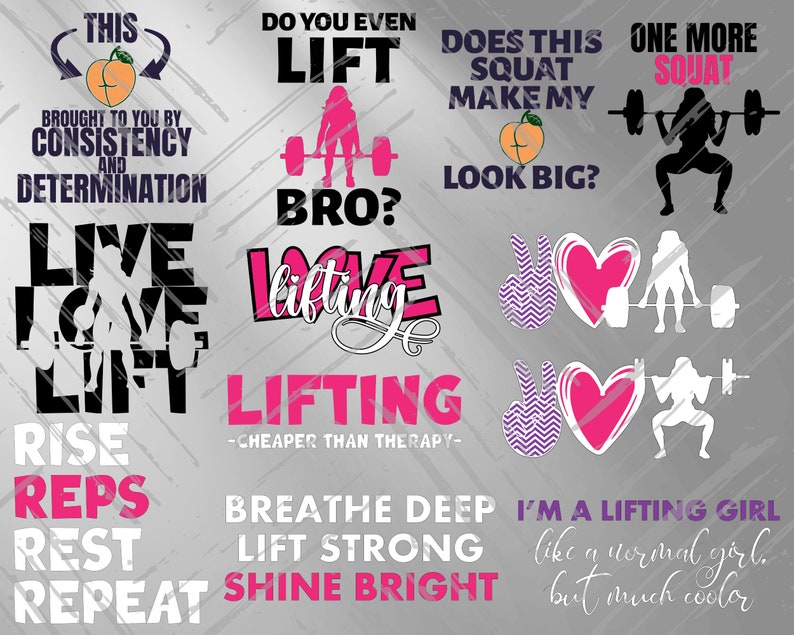 Motivational Lifting SVG, PNG, Girl Weight Lifting Svg Files, Lift ...
