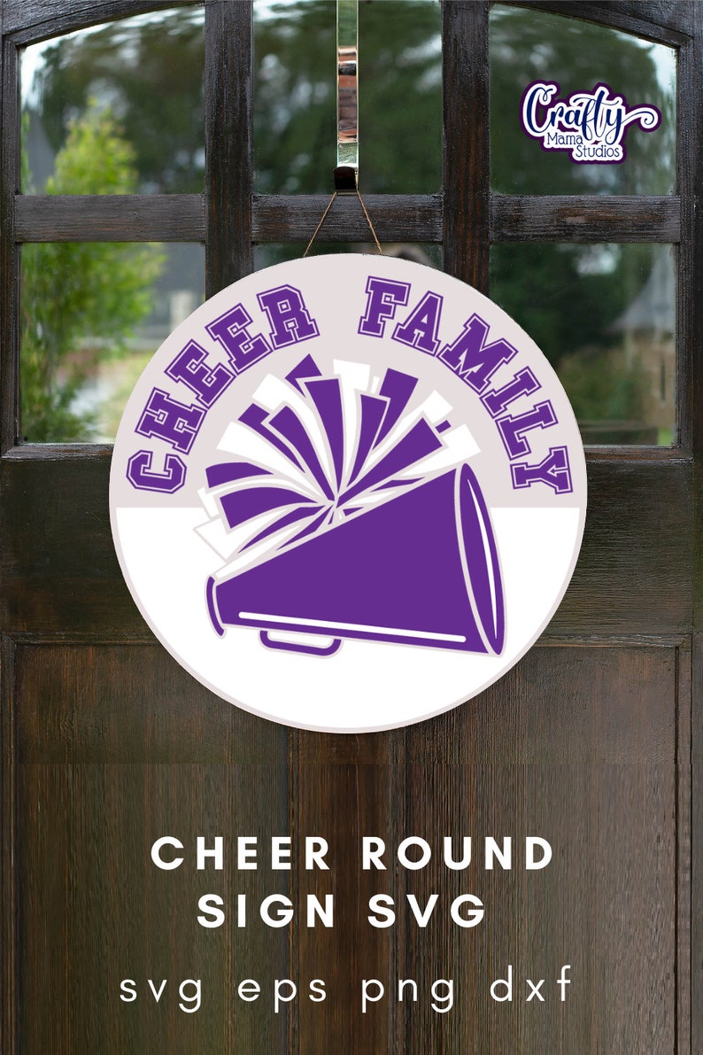 Cheer Family Svg Wood Round Cheer Svg Cheer Round Sign Svg - Etsy
