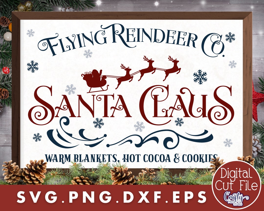 Santa Svg Files Santa Sign Svg Files Vintage Christmas Svg - Etsy