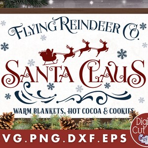 Santa Svg Files, Santa Sign Svg Files, Vintage Christmas Svg Files ...