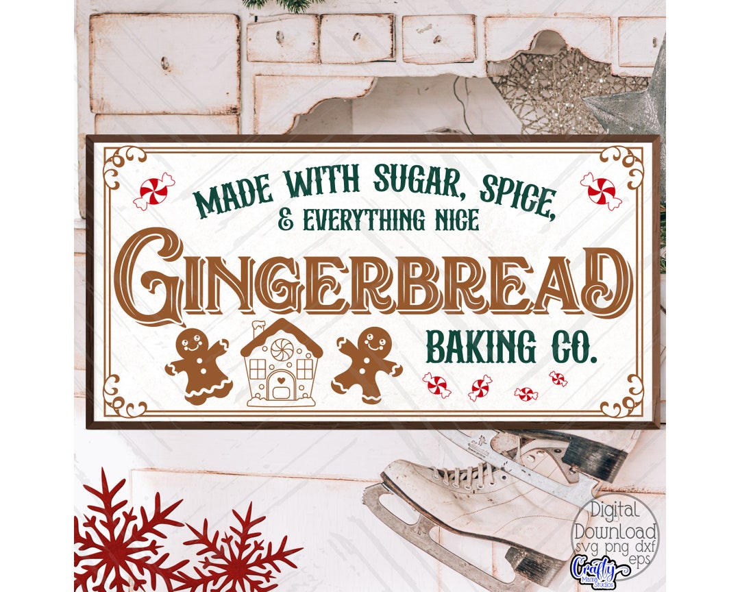 Gingerbread Baking Company Svg, Christmas Svg Files, Christmas Sign Svg ...