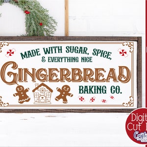 Gingerbread Baking Company Svg Christmas Svg Files Christmas - Etsy